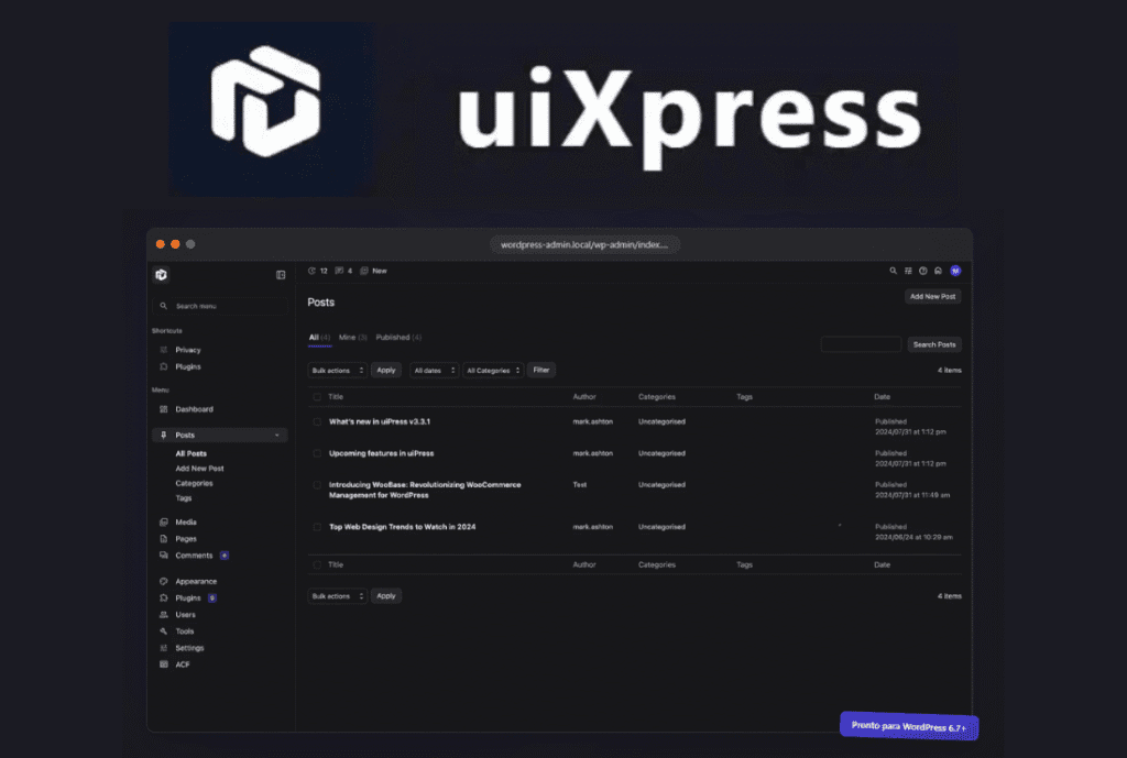 MOD | Admin 2020 - Plugin wordpress compre online