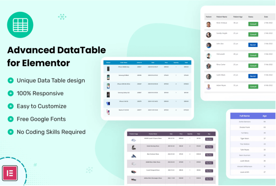 Datalentor – Advanced DataTable for Elementor - v1.0.4 | MOD